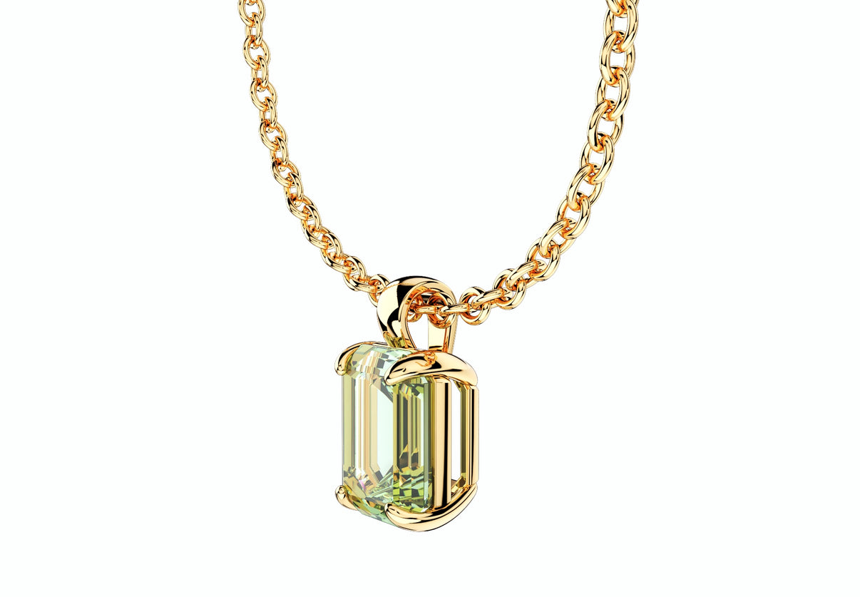 Emerald Cut Gemstone Gold Pendant CAD Design-JCNP-05 3D Print Model ...