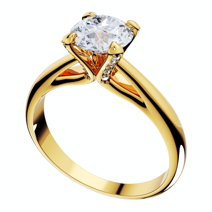 Engagement Ring Women Ring Diamond Ring CAD Design-CC126 – Jewelry 3D ...