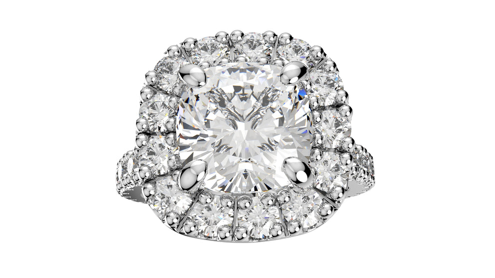 Halo Diamond Cushion Cut Engagement Ring CAD Design-O-1-109 – Jewelry ...