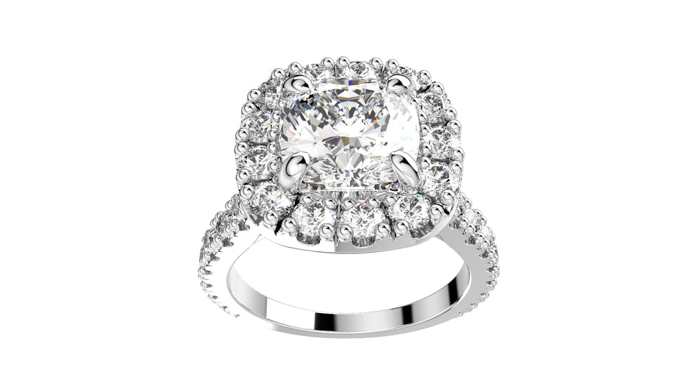 Halo Diamond Cushion Cut Engagement Ring CAD Design-O-1-109 – Jewelry ...