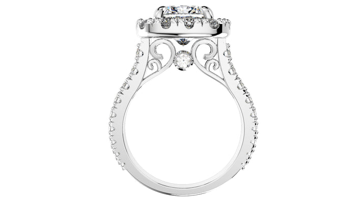 Halo Diamond Cushion Cut Engagement Ring CAD Design-O-1-109 – Jewelry ...