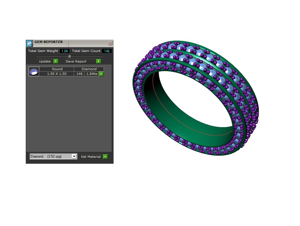 Wedding Set Ring Women Men Ring CAD Design-PSJM001V12 – Jewelry 3D Studio